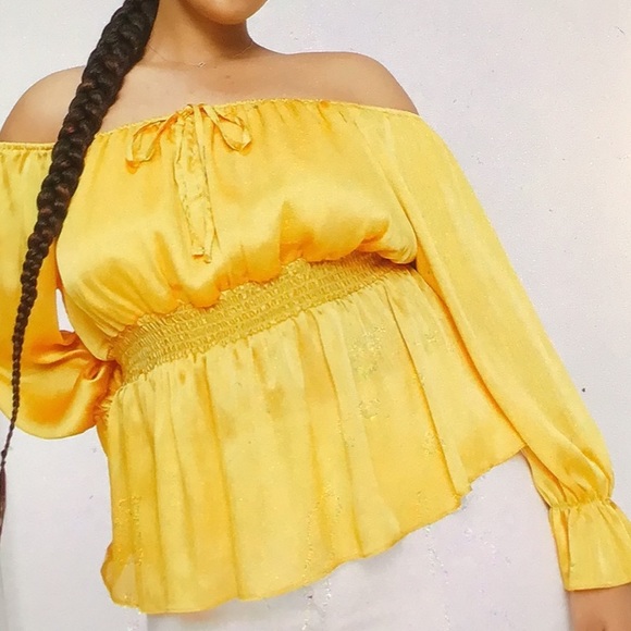 River Island | Tops | River Island Plus Off Shoulder Satin Blouse ...